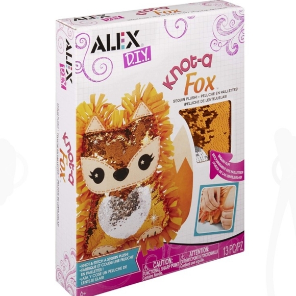 alex | Toys | Alex Diy Knota Fox Sequin Plush Craft Kit | Poshmark